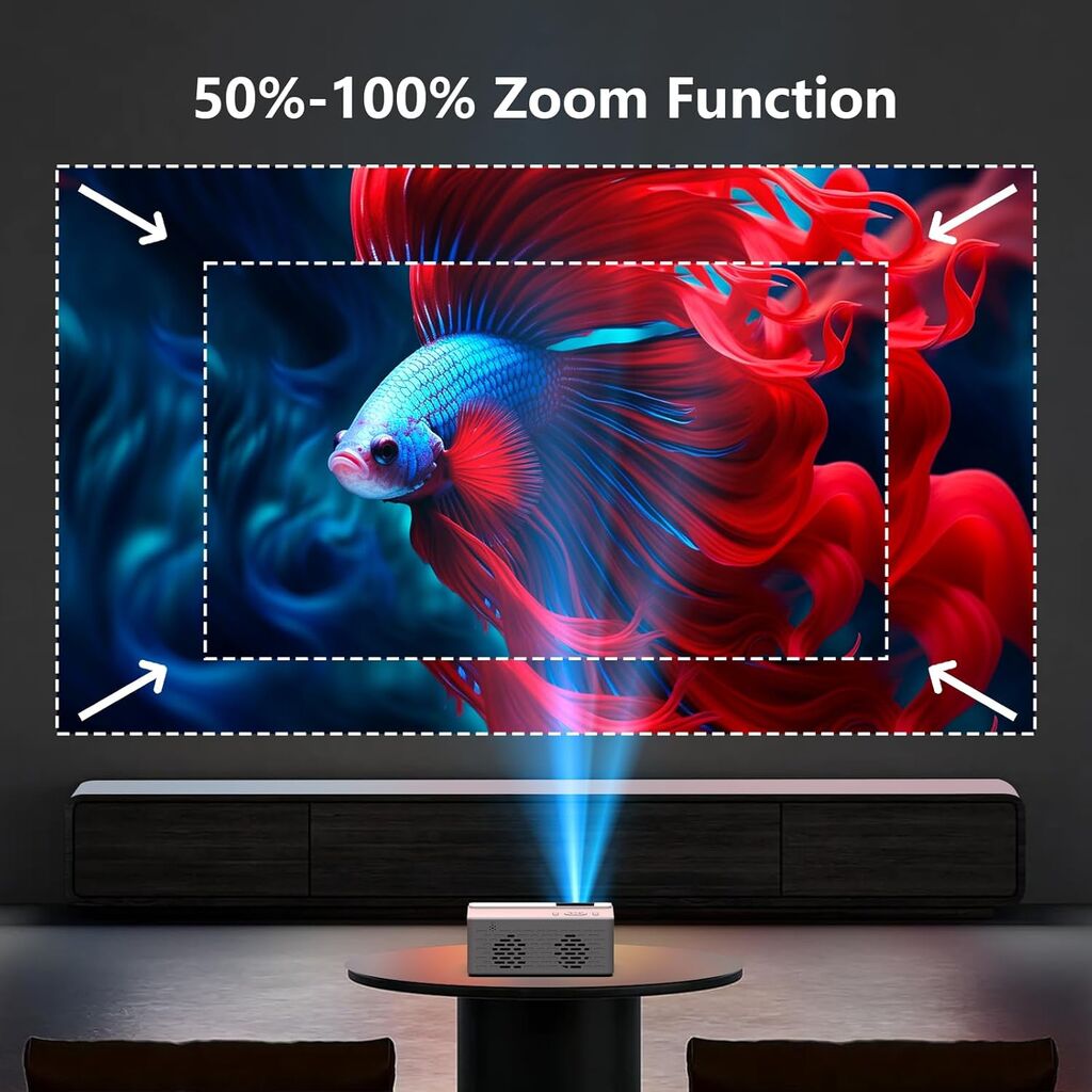 Upgraded Mini Projector, Full Hd 1080p Home Theater Video Projector ...