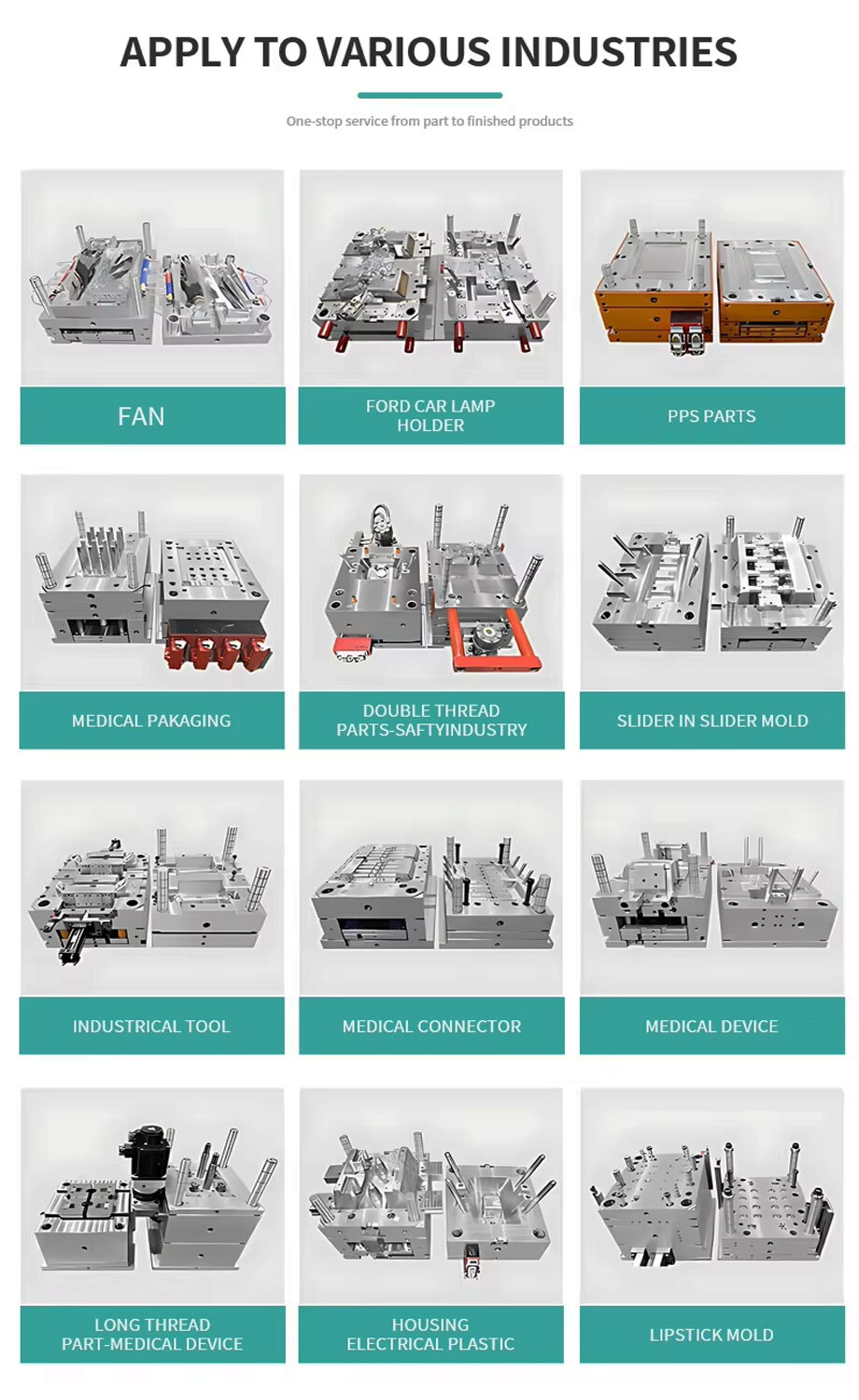 Oem Custom High Precision Plastic Injection Mold For Abs Pp Pa Pe Pom ...