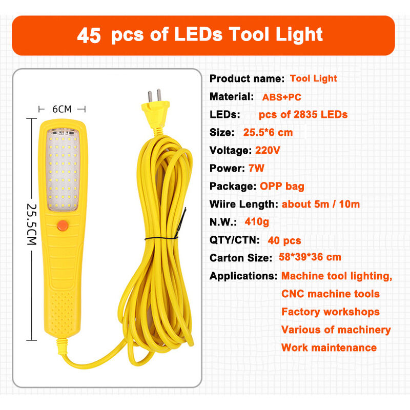 Buy China Wholesale Yellow 7w Led Trouble Light Tool Light 45 Leds ...