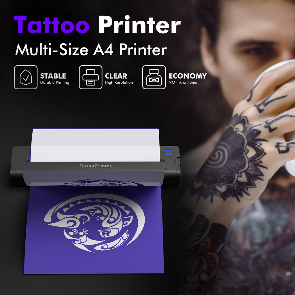 Hotsale A4 Professional Handheld Wireless Tattoo Printer Mini A4 ...
