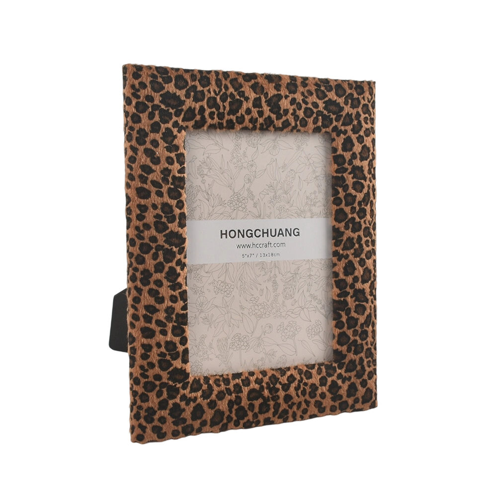 Wholesale Eco-friendly Wooden Velvet Fabric Wrapped Leopard Print ...