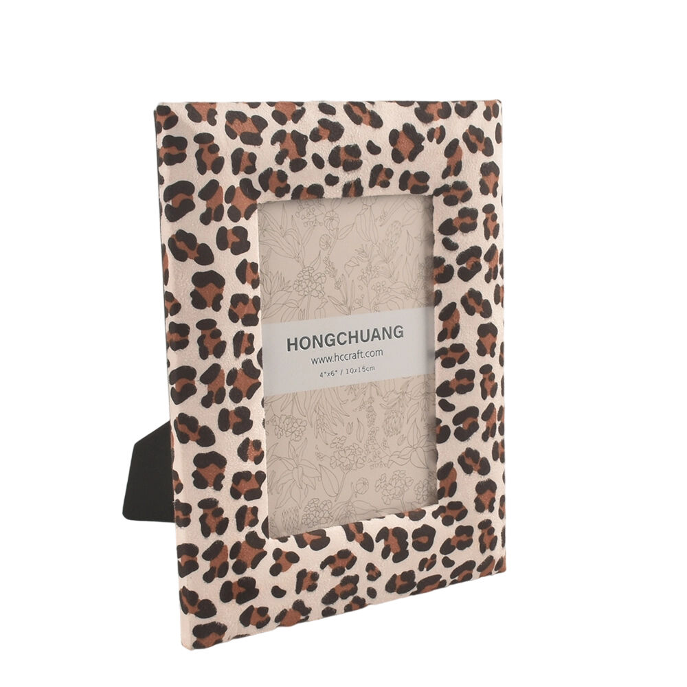 Wholesale Eco-friendly Wooden Velvet Fabric Wrapped Leopard Print ...