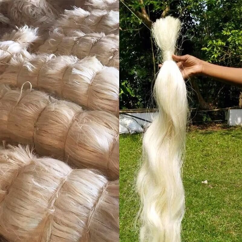 Sisal Fiber About 90cm Used For Weave Hat Pure Natural Sisal Fiber ...