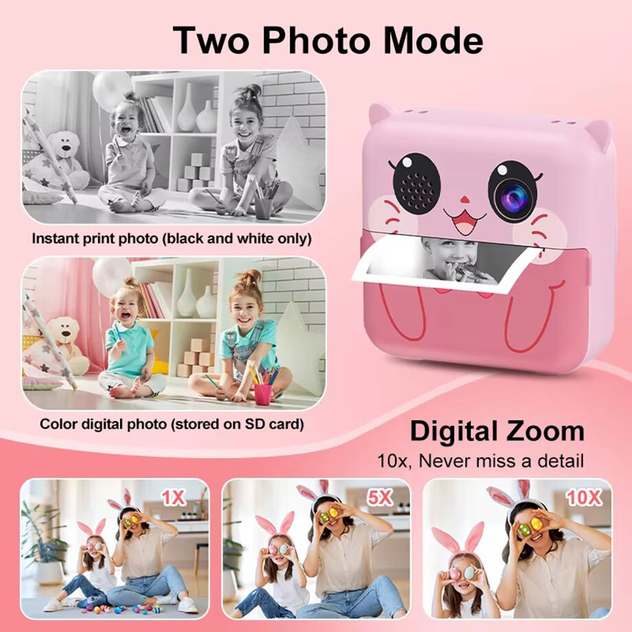 2025 Trendy Kids Gift Printing Camera Cute Dual Lens Kids Camera With ...