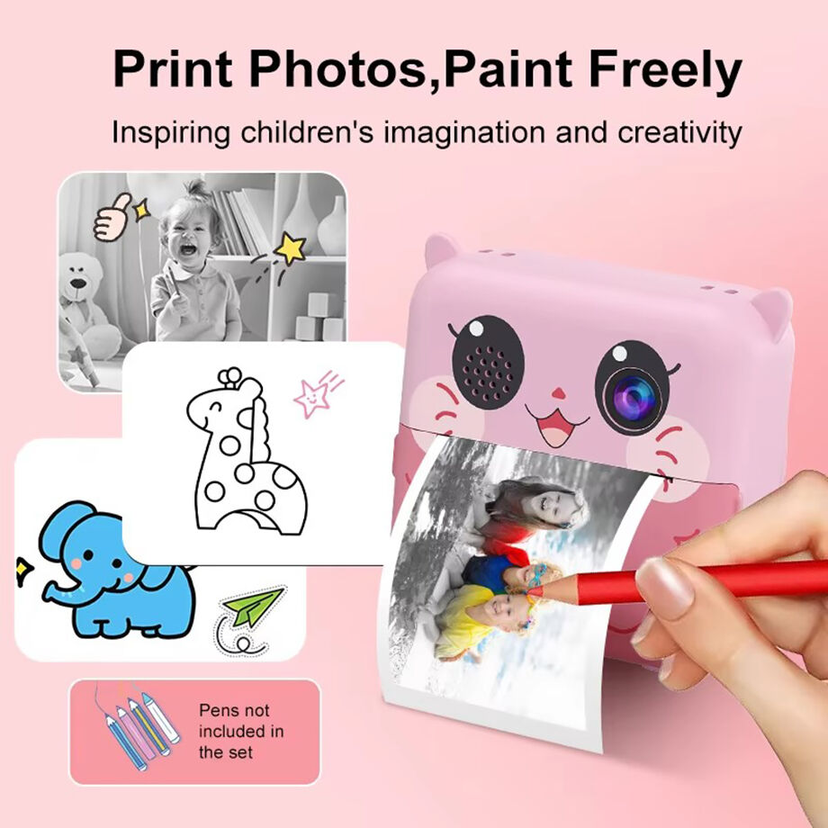 2025 Trendy Kids Gift Printing Camera Cute Dual Lens Kids Camera With ...