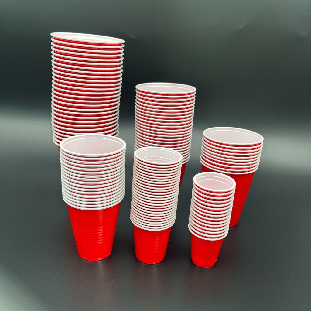 50 Pack 360ml 12oz Disposable Plastic Ps Party Red Cups $0.01 ...