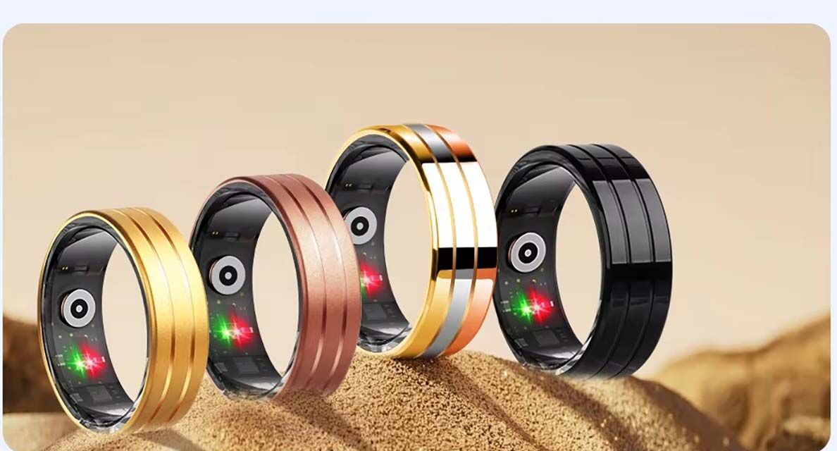 High Quality 5atm Waterproof Gold Smart Ring Air Gesture Camera Female ...