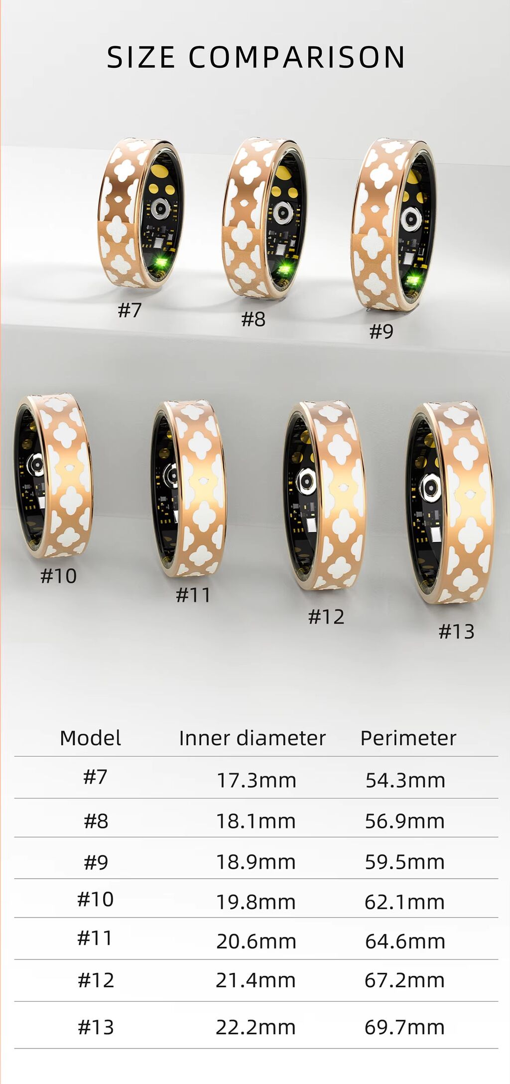 Smart App Support Smart Ring Health Care Ring Multi Sports Language ...