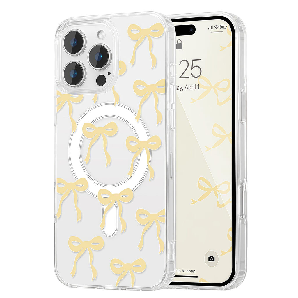 Bows Painted Magnetic Phone Case Is Suitable For Iphone 17 Pro Max ...