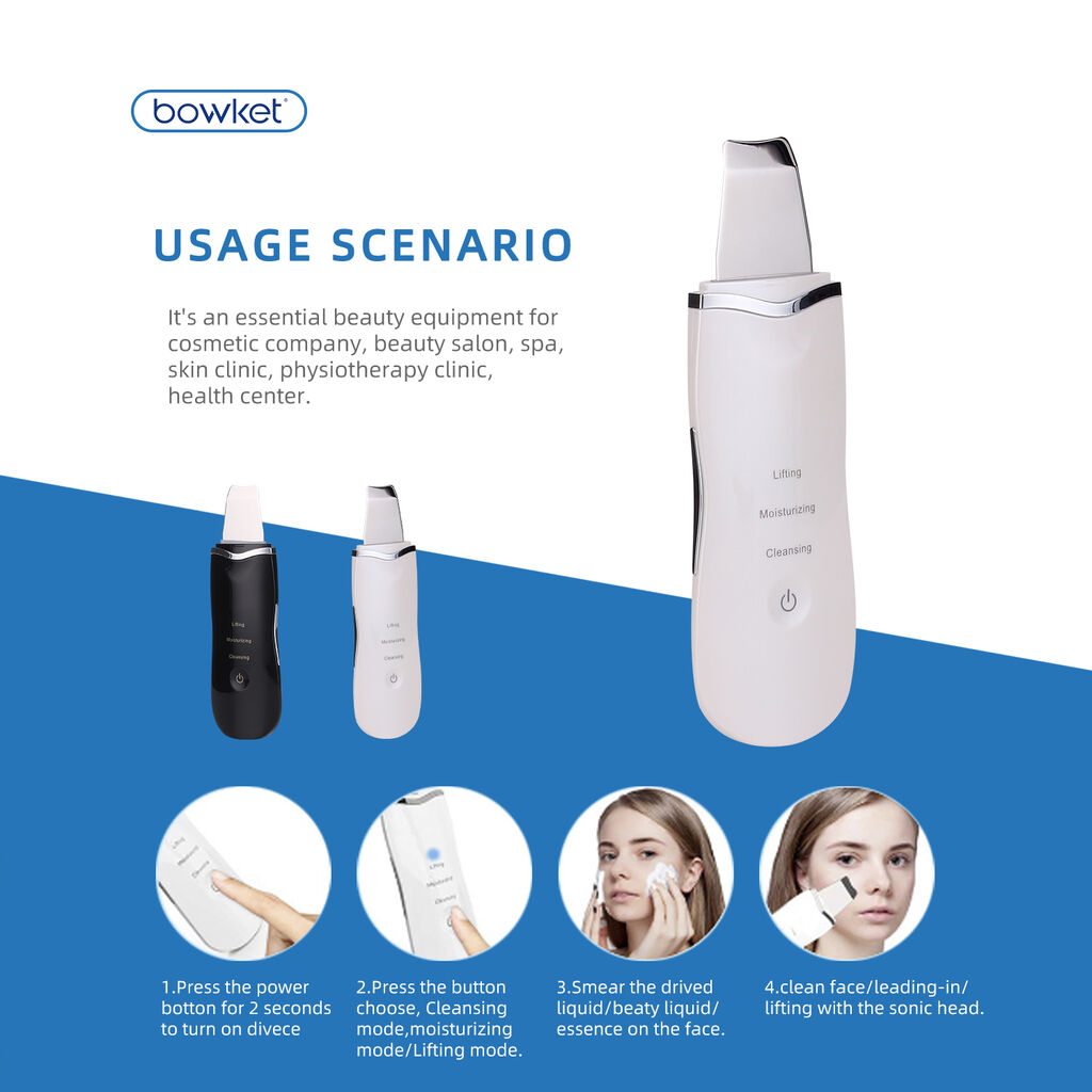 Bowket Rechargeable Ultrasonic Skin Scrubber The Ultimate Solution To ...