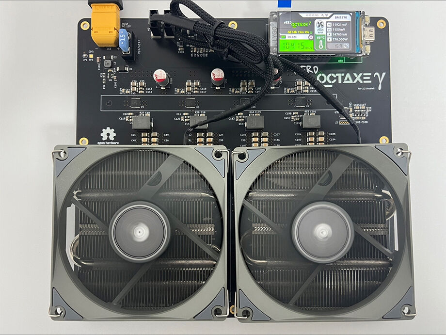 100%new Bitaxe Nerdoctaxe Dual Fans Air Cooling 9.6th/s 150w Mini ...