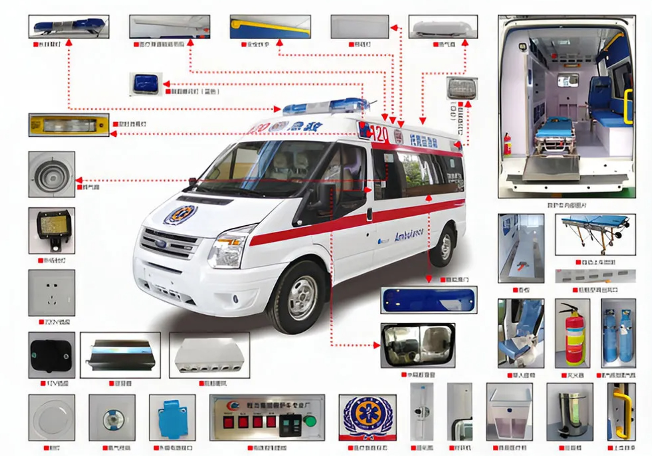 Customize Jmc Modern 4x2 Ambulance With Oxygen Supply, Defibrillator ...
