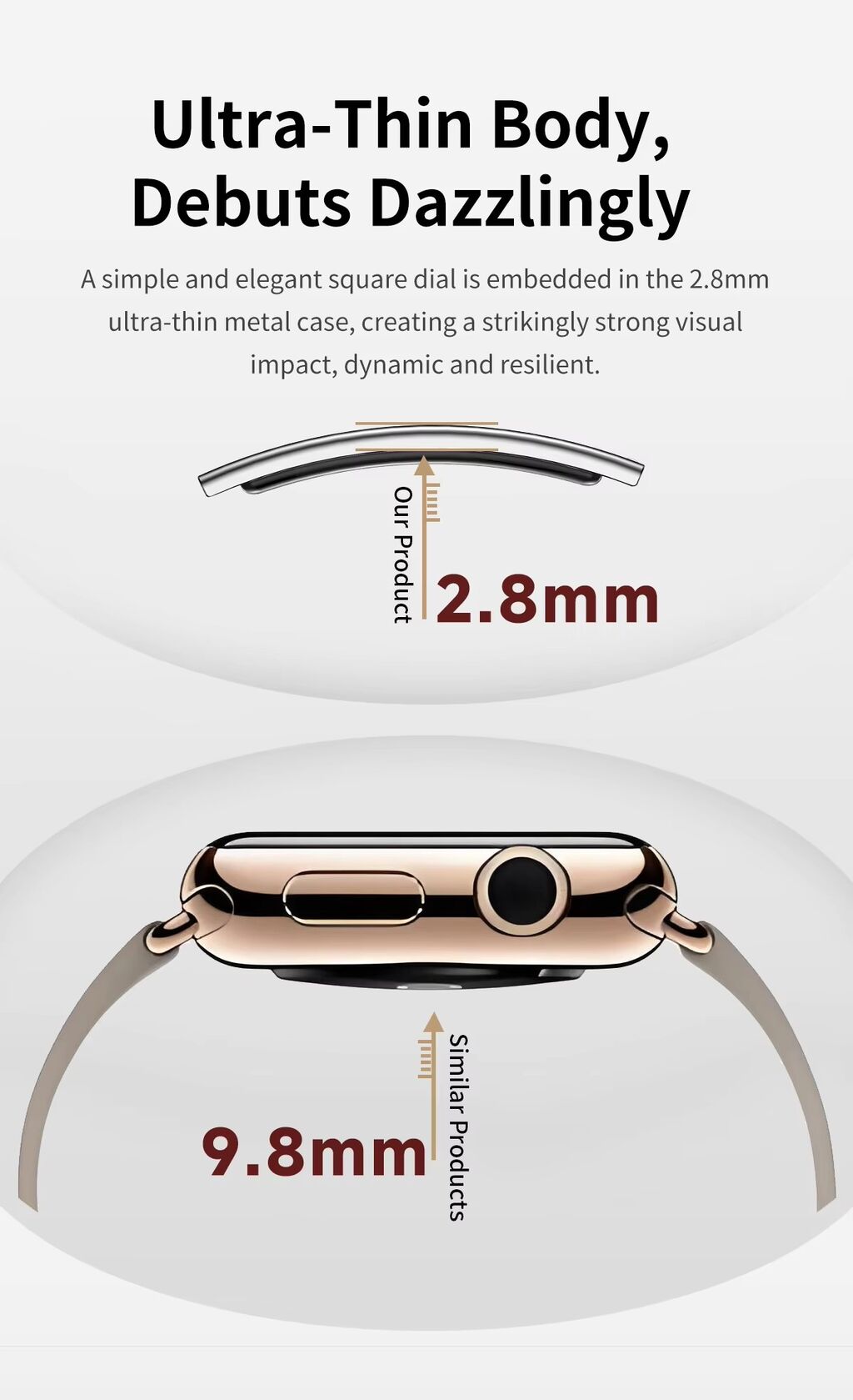 Smart Bracelet With 0.49 Inch Screen Heart Rate Blood Oxygen Ultra-thin ...