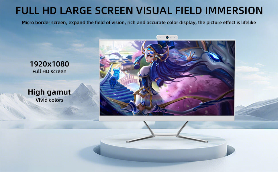 16gb Ddr4 512gb Ssd Full Hd All-in-one Computer 23.8inch High Gamut Hd ...
