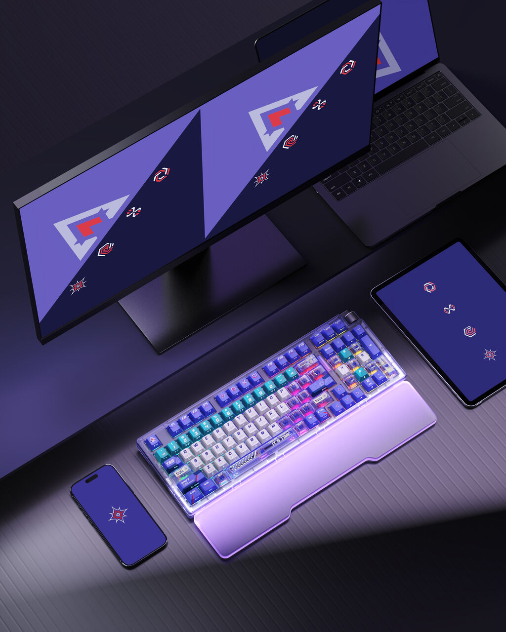 Hifi Linear Switches ,tk52q Rgb Backlit Wireless Mechanical Keyboard ...