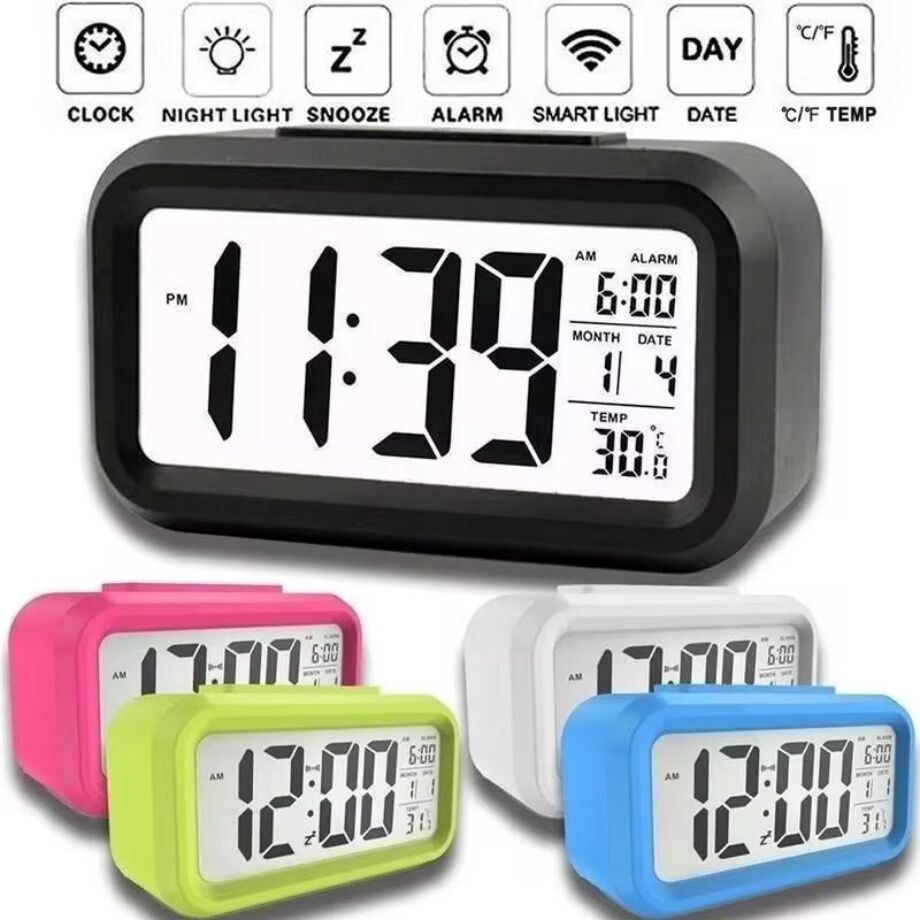Buy China Wholesale Digital Lcd Alarm Clock With Calendar Thermometer ...