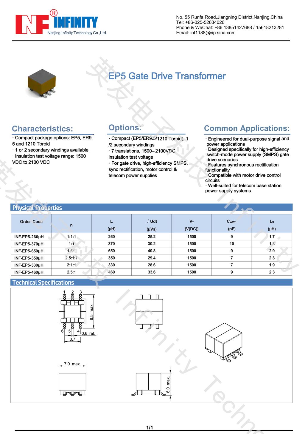 Ep5 Gate Drive Transformer, Transformer, High Frequency, Ep - Buy China ...