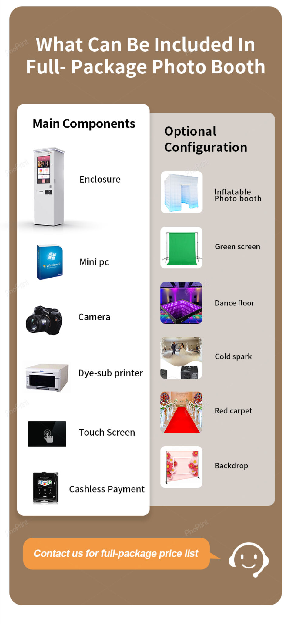 Phoprint 32 Inches Touch Screen Instant Print Photo Booth Self Service ...