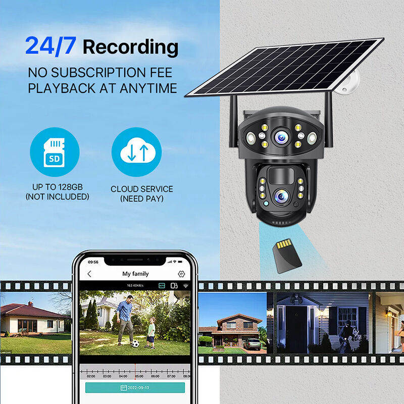 V380 Pro Outdoor Ip Cctv Solar Camera 8mp 4g Sim Card Dual Lens Color ...