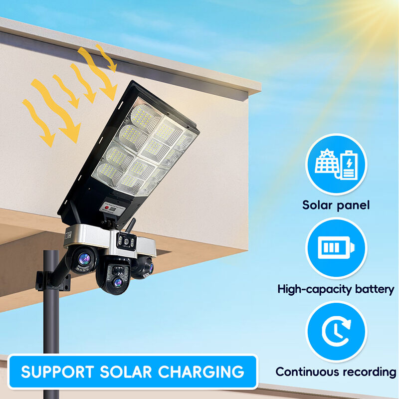 High Resolution 6mp Solar Powered Ptz Floodlight Camera Wireless ...