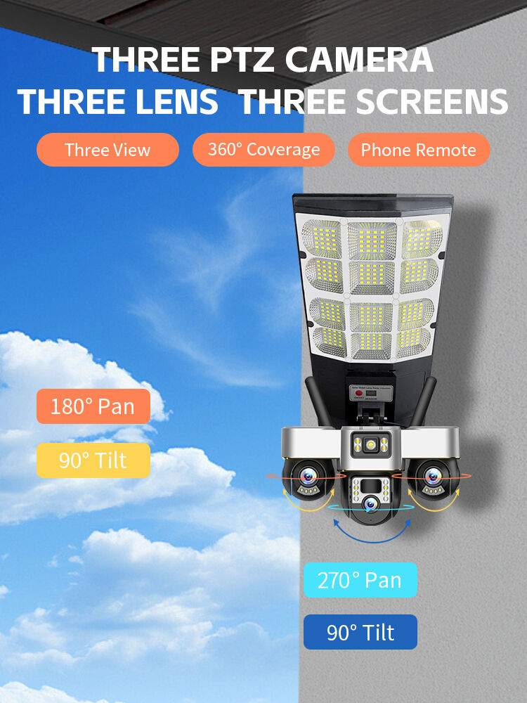 High Resolution 6mp Solar Powered Ptz Floodlight Camera Wireless ...