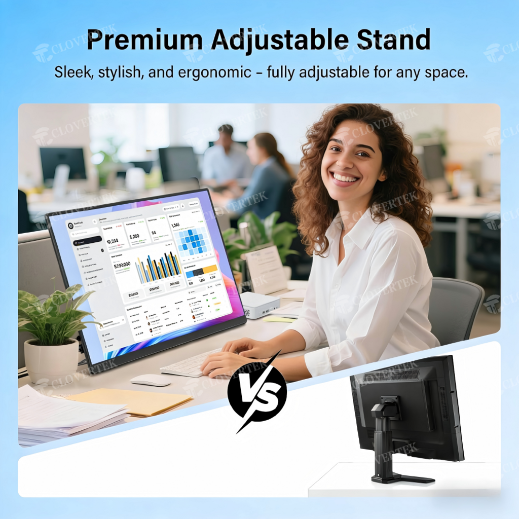 Portable 1080p 144hz Monitor, 23.8'' Ips, Type-c Hdmi, Adjustable Stand ...