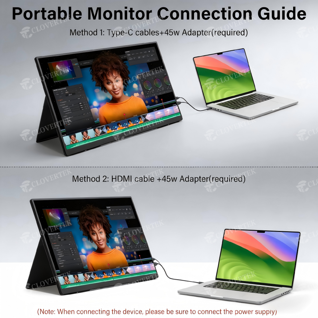 Portable 1080p 144hz Monitor, 23.8'' Ips, Type-c Hdmi, Adjustable Stand ...
