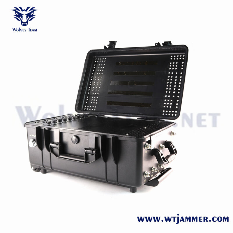 Compre Bloqueador De Señal Portátil De 250w Y 8 Bandas Con Fuente De ...