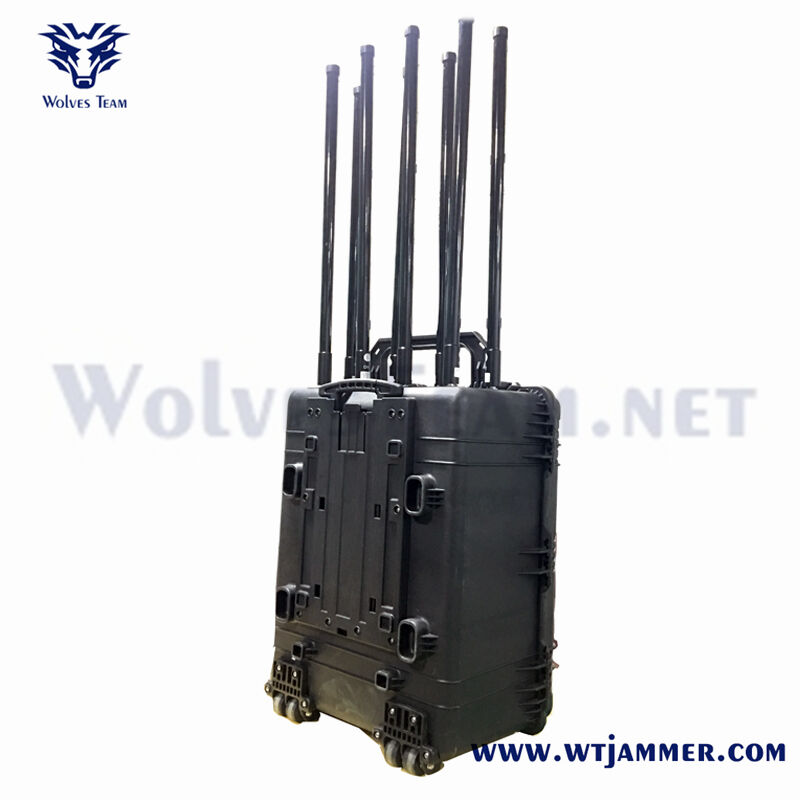 Compre Bloqueador De Señal Portátil De 250w Y 8 Bandas Con Fuente De ...