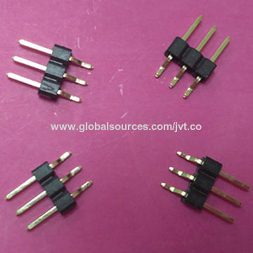 China 2.54mm Pitch Electronics Connectors SMD Gold Flash Pin Header ...