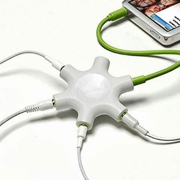 China Headphone Splitter RockStar 5-Way 3.5mm Headphone Splitter Multi ...