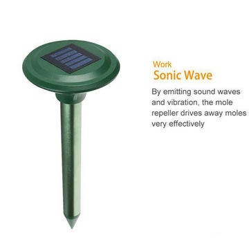 Solar Mole Repeller - Sonic Mole Repellent Rodent Control Deterrent ...