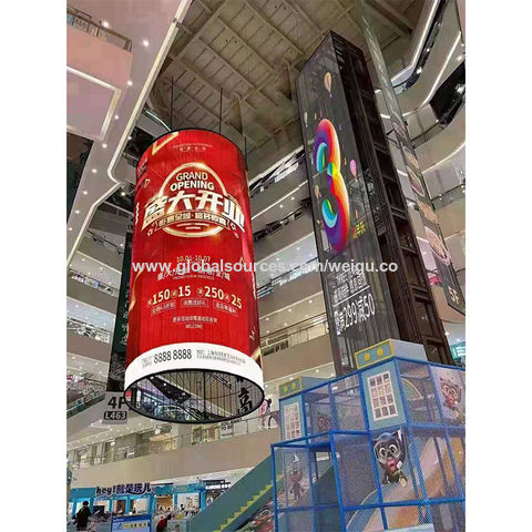 China Transparent commercial advertising indoor screen LED display ...