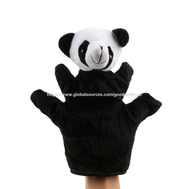 China Cartoon Animal Finger Novelty Toy Panda Style Puppets Soft Velvet ...