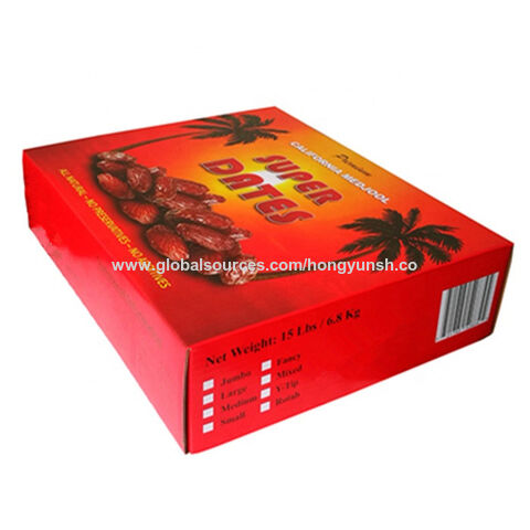 China Custom logo luxury date boxes cardboard boxes for fruits, medjool ...