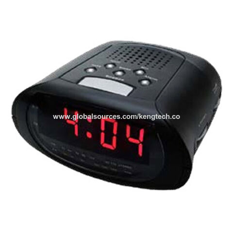 Hong Kong SAR AM FM PLL Alarm Clock Radio Receiver Red LED Display ...