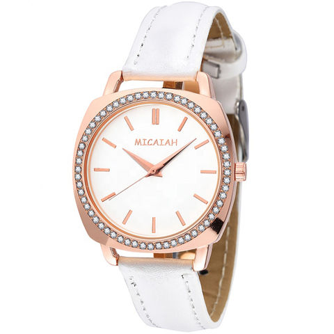China Jewelry quartz diamond watch with Leather band, for Women on ...
