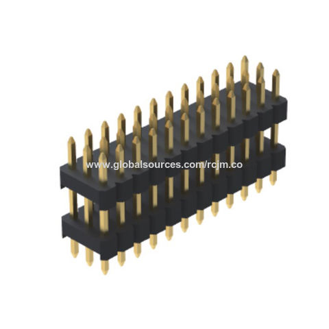 China 2.54mm Pin header triple row board spacer straight DIP connector ...