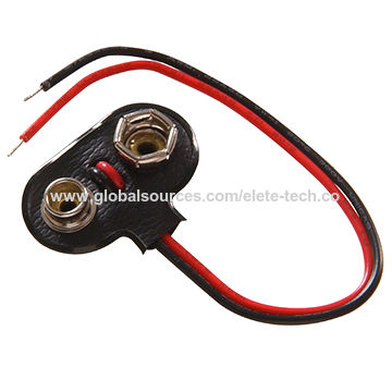 China Battery snap, T-type 9V standard lead length 100mm, RoHS ...