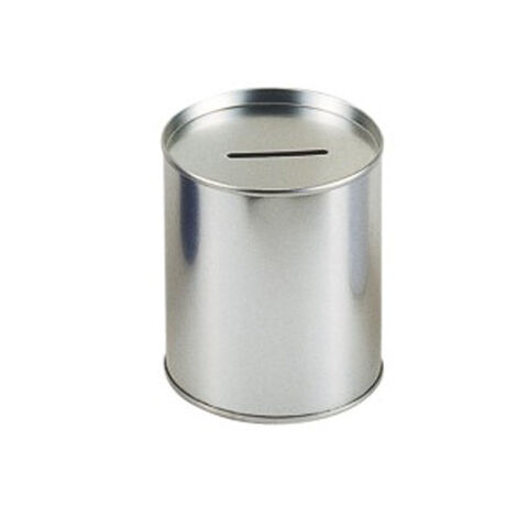 China Tin canister Metal coin tin box plain round tin box on Global ...