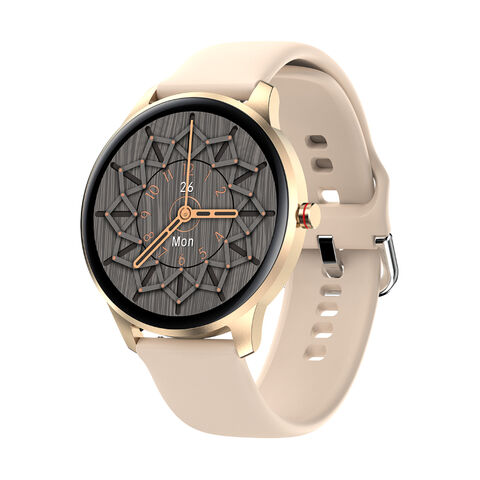 China 2021 Full Touch Control Round Screen Women Smartwatch Lady Health ...
