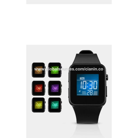 China LED watch with seven colors backlight made of TPU on Global ...