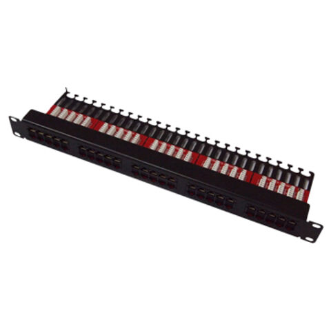 China Voice Patch Panel with 25-port High-density 1U, 6 to 50 Micro ...