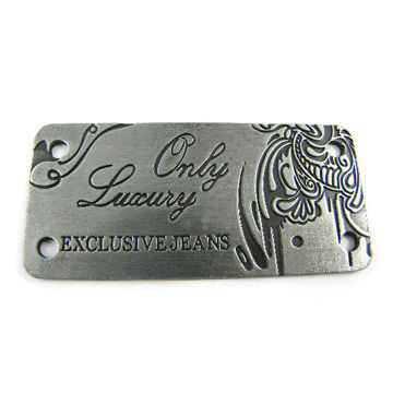 China Debossed Metal Label, Eco-friendly, Rustless and Customized ...