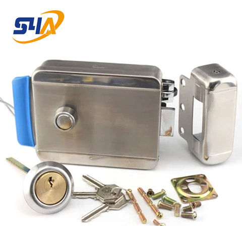 China DC 12V Electric Gate RIM Lock Access Control Support Wooden Glass ...