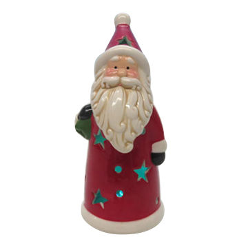 China Ceramic Christmas Santa Clause with LED Candle Inside on Global ...