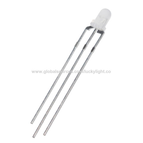 China 3mm Round Three Leads with One Common Cathode Type Red & Yellow ...