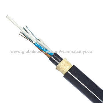 China Outdoor aramid yarn fiber optic cable 48 core single mode ADSS on ...