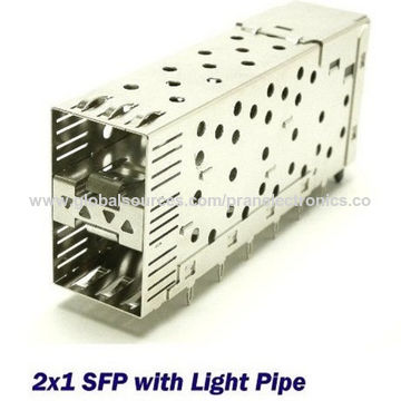 India SFP 2x1 Connector and cage with Light pipes on Global Sources,SFP ...