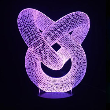 China Acrylic LED Light, USB LED Lamp, 3D Night Light, Circle Building ...